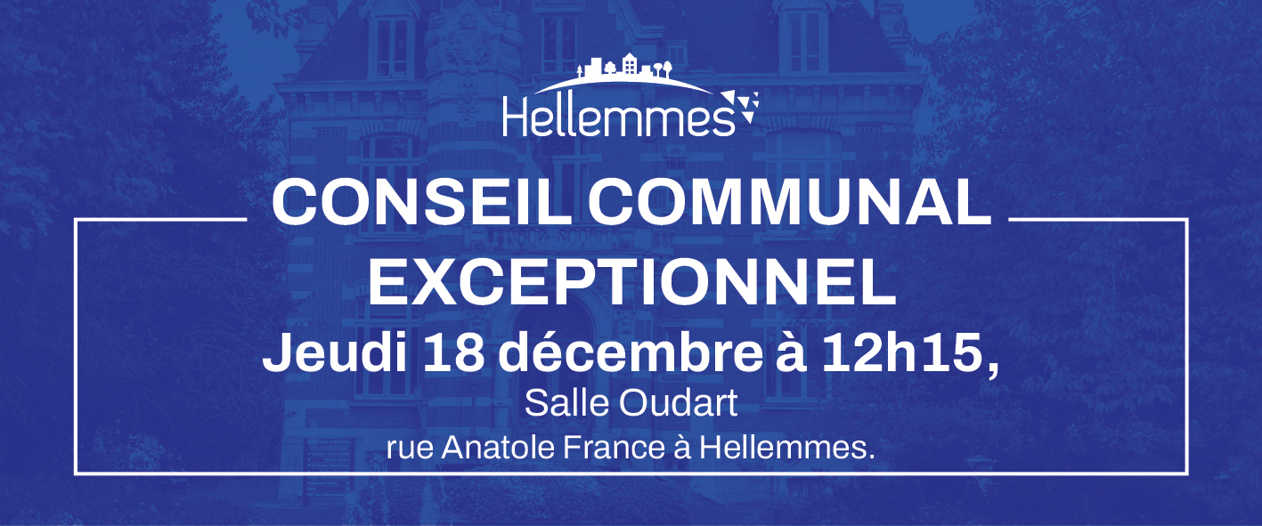 Conseil communal - 18/12 / Actualités - Ville de Hellemmes